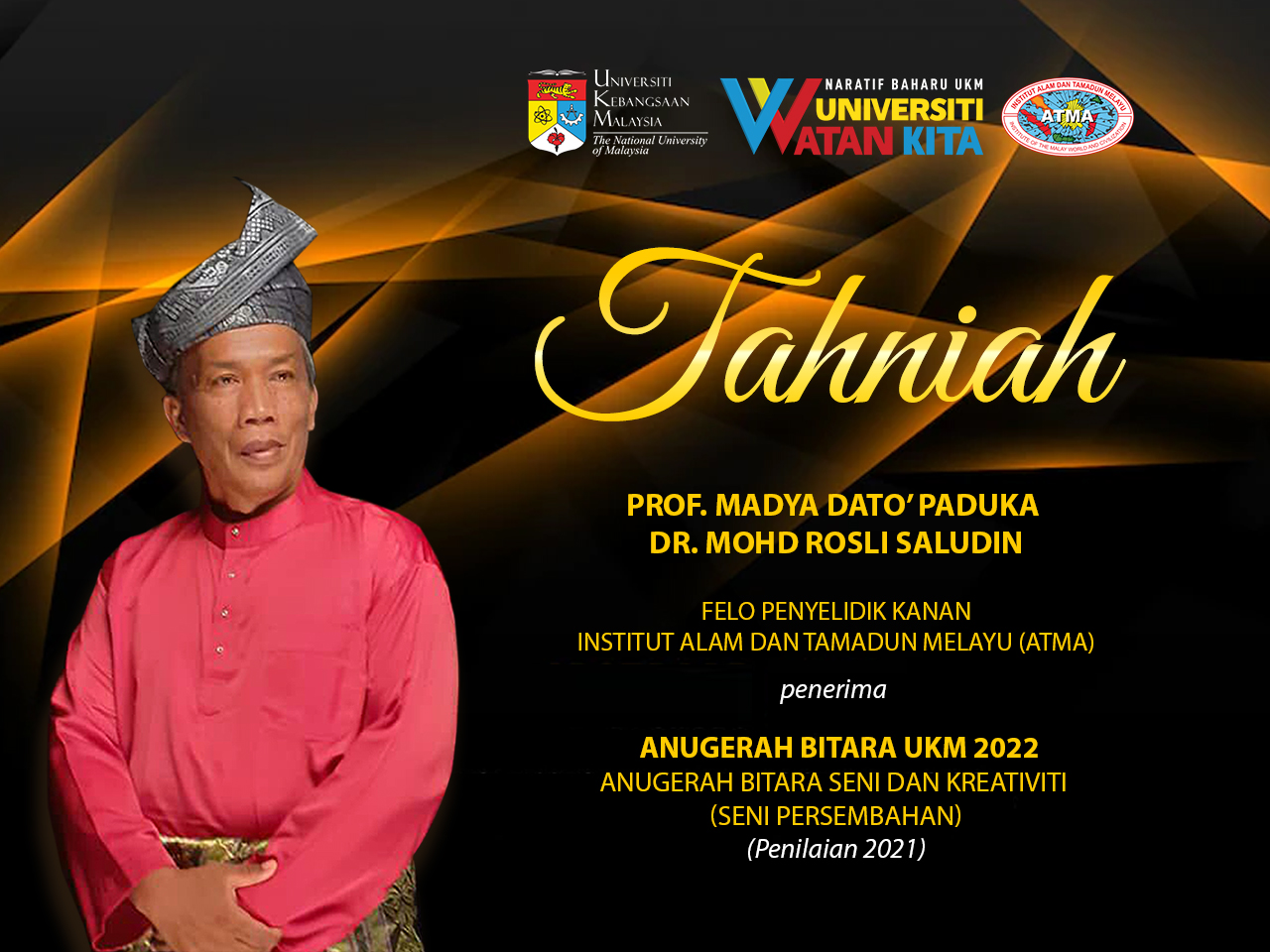 Tahniah! Prof. Madya Dato’ Paduka Dr. Mohd Rosli Saludin | INSTITUT ...