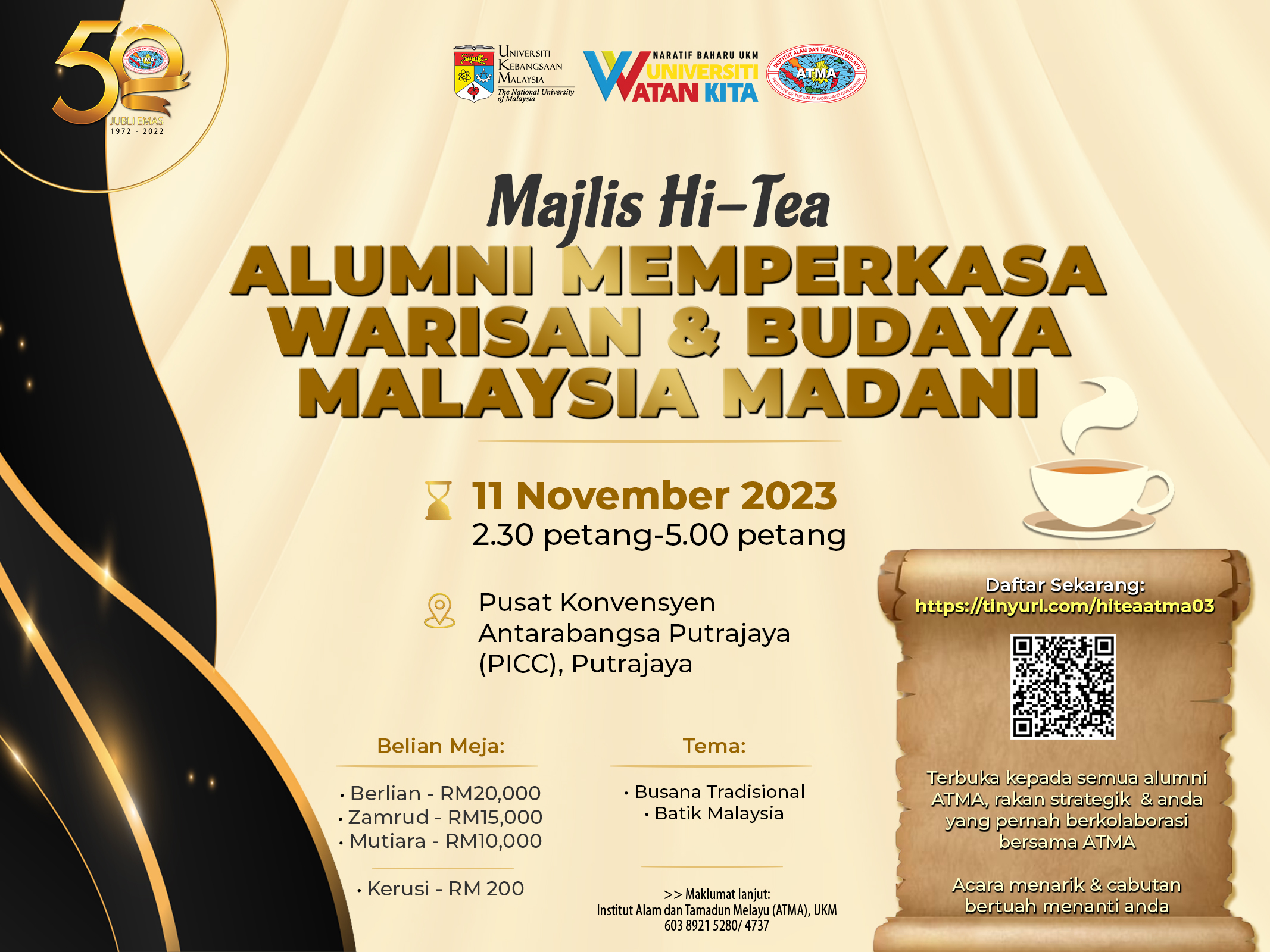 Majlis Hi-Tea: Alumni Memperkasa Warisan & Budaya Malaysia Madani 2023 ...
