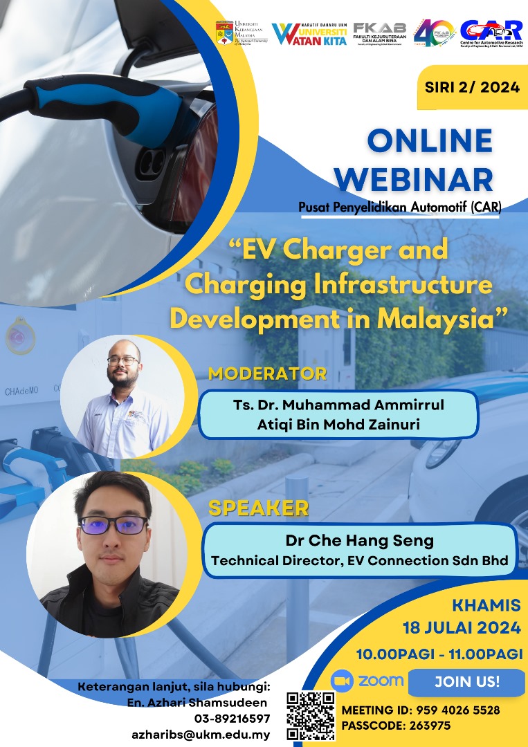 WEBINAR SIRI 2/2024: EV CHARGER AND CHARGING INFRASTRUCTURE DEVELOPMENT IN MALAYSIA | Centre for ...