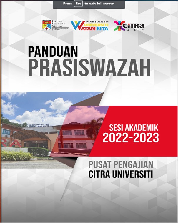 Buku Panduan Prasiswazah SmSn Citra | Pusat Pengajian Citra Universiti (School of Liberal Studies)