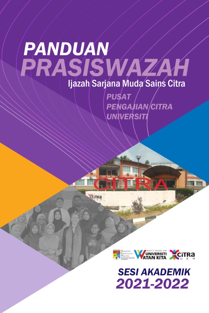 Buku Panduan Prasiswazah SMSN | Pusat Pengajian Citra Universiti