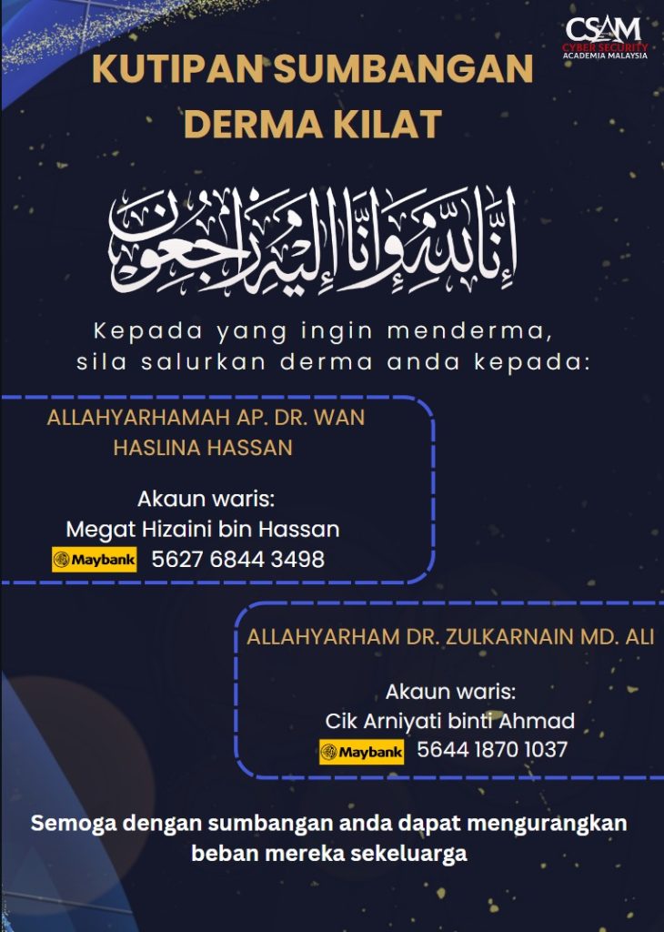 [CSAM] Kutipan Derma Mantan Aktivis Akademia Keselamatan Siber – CSAM