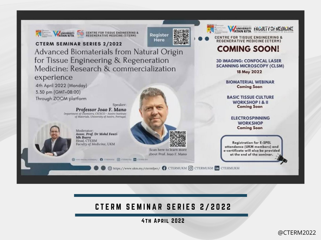 CTERM SEMINAR SERIES 2/2021 · Department of Tissue Engineering and ...