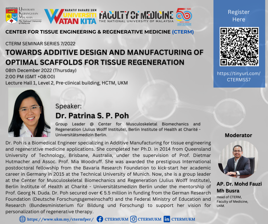 CTERM SEMINAR SERIES 7/2022 · Department of Tissue Engineering and ...