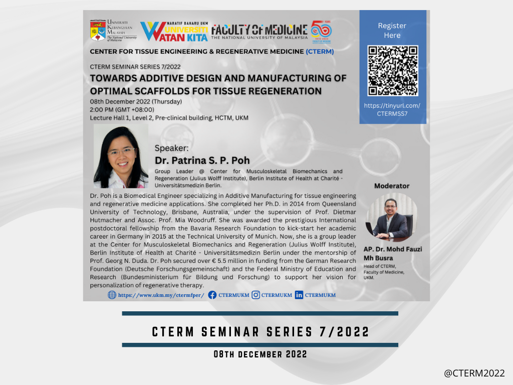 CTERM SEMINAR SERIES 7/2022 · Department of Tissue Engineering and ...