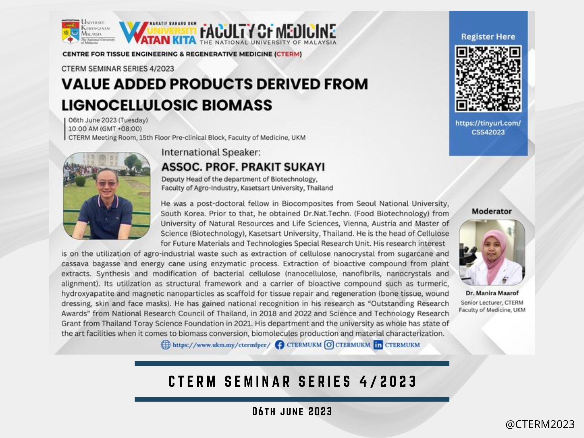 CTERM SEMINAR SERIES 4/2023 · Department of Tissue Engineering and ...