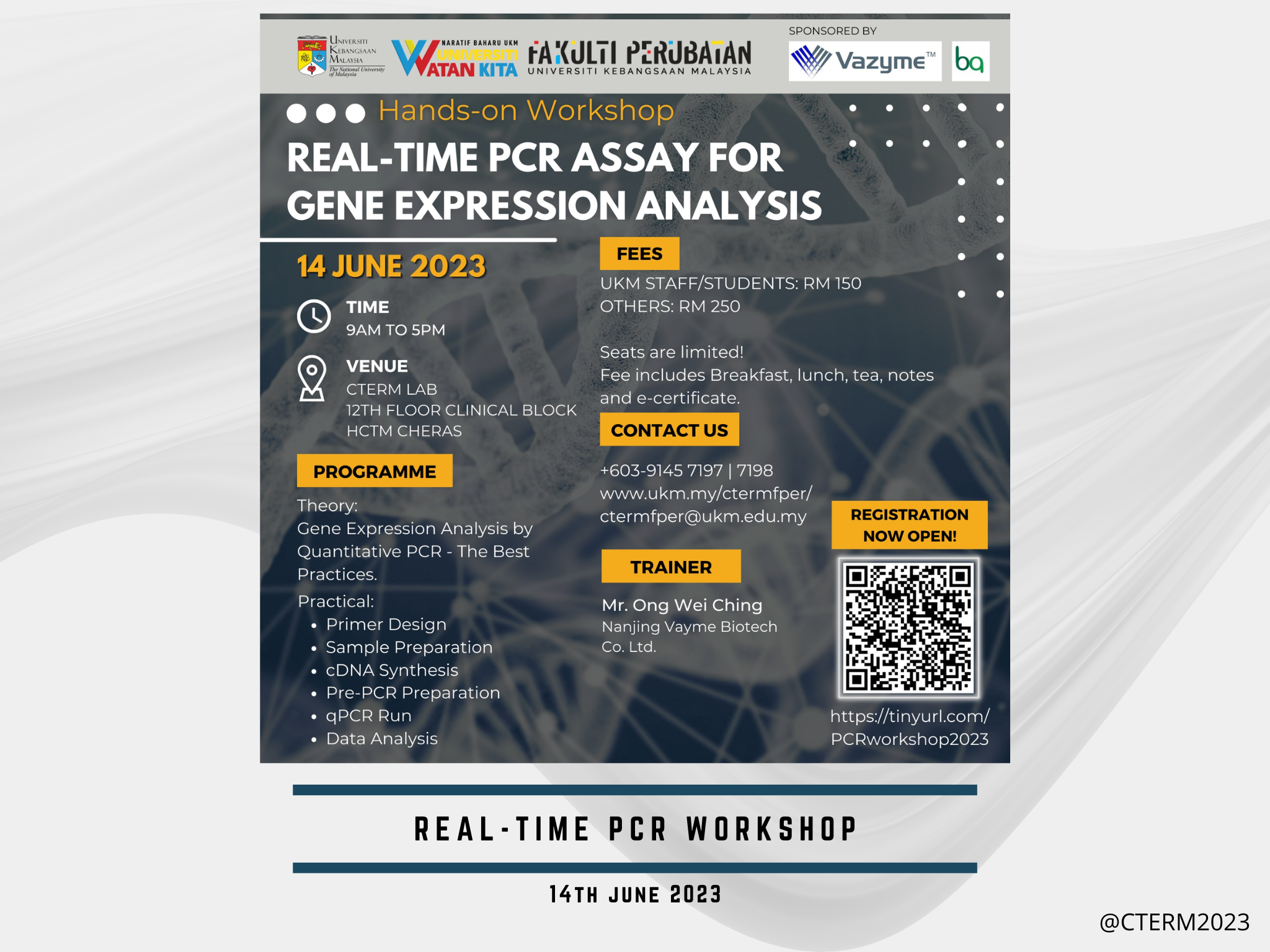 REAL-TIME PCR WORKSHOP 2023 · Department of Tissue Engineering and Regenerative Medicine
