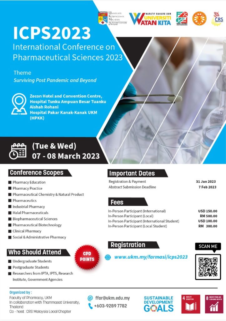 ICPS2023 – International Conference on Pharmaceutical Sciences 2023 – Fakulti Farmasi | Faculty ...