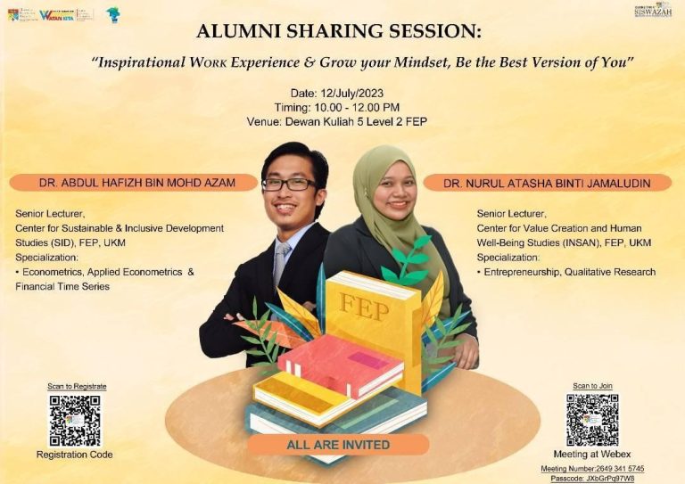 Alumni Sharing Session – Alumni of Faculty of Economics & Management UKM