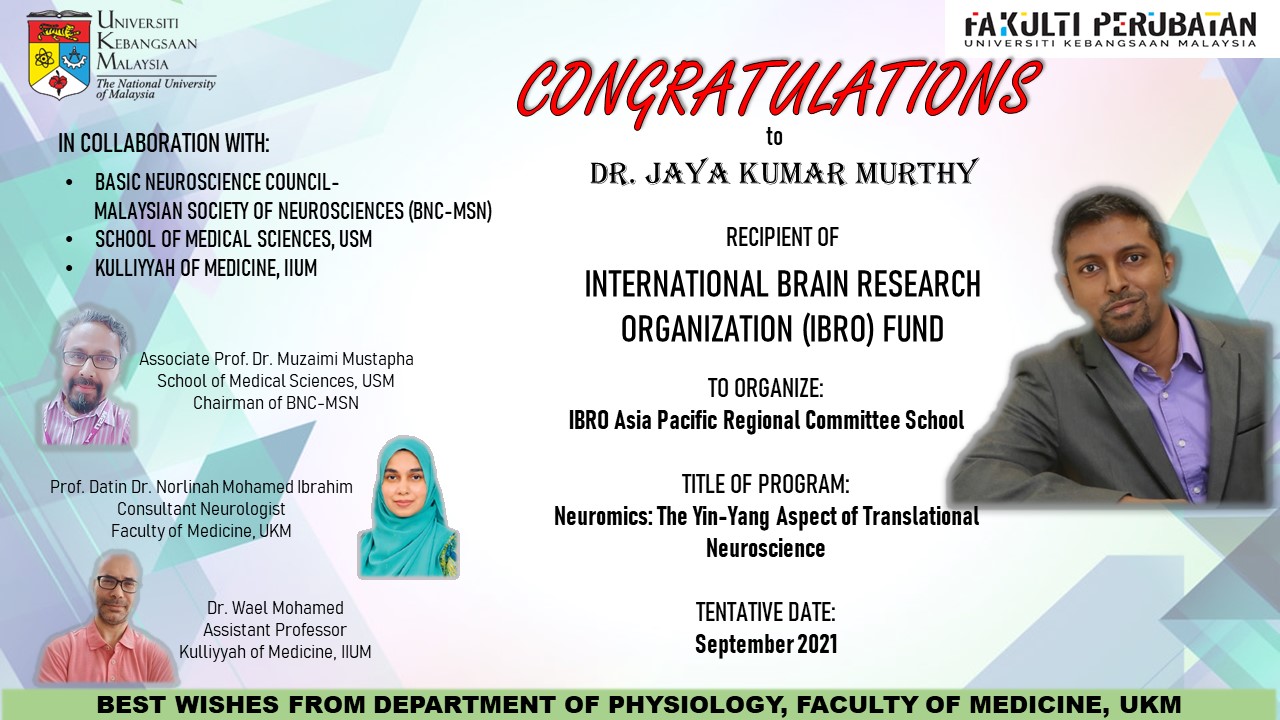 TAHNIAH DR. JAYA KUMAR MURTHY - PENERIMA GERAN INTERNATIONAL BRAIN ...