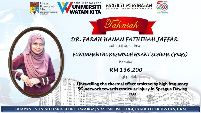 TAHNIAH - PENERIMA FUNDAMENTAL RESEARCH GRANT SCHEME (FRGS) - Jabatan ...