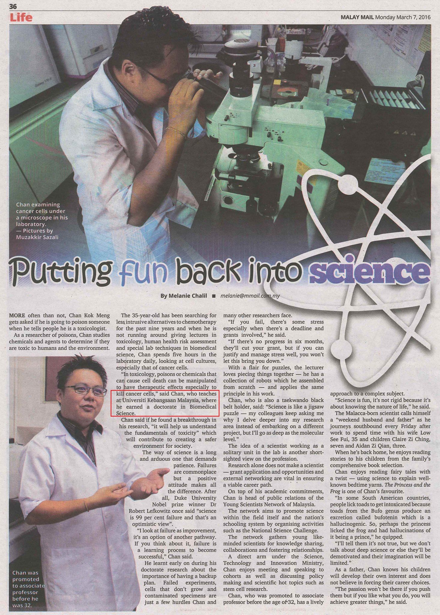 Assoc. Prof. Dr. Chan Kok Meng — Putting fun back into science ...