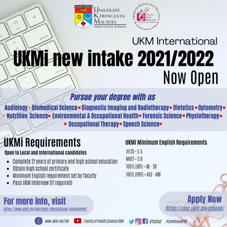 UKMi Intake (Alternative Admission) | Fakulti Sains Kesihatan UKM
