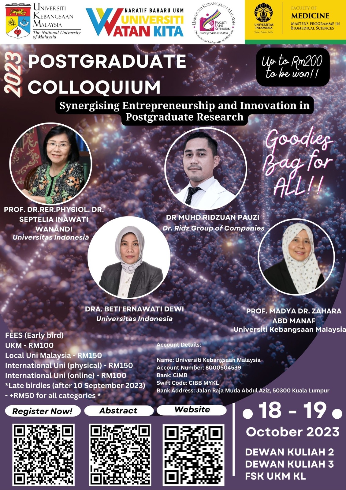 Postgraduate Colloquium 2023 | Fakulti Sains Kesihatan UKM