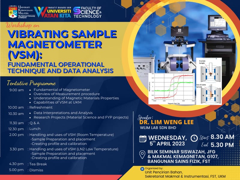 WORKSHOP ON VIBRATING SAMPLE MAGNETOMETER (VSM): FUNDAMENTAL ...