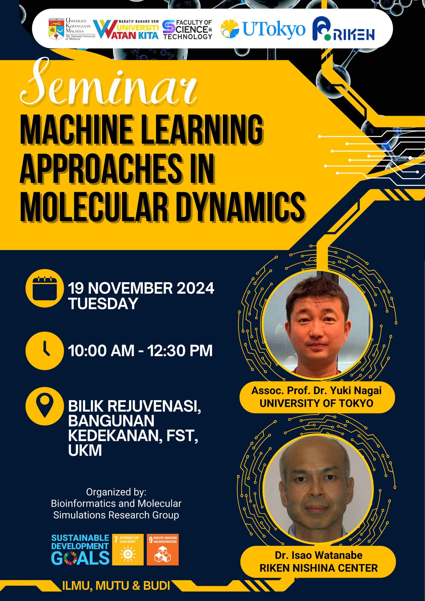 Seminar: “Machine Learning Approaches in Molecular Dynamics”. | Fakulti ...