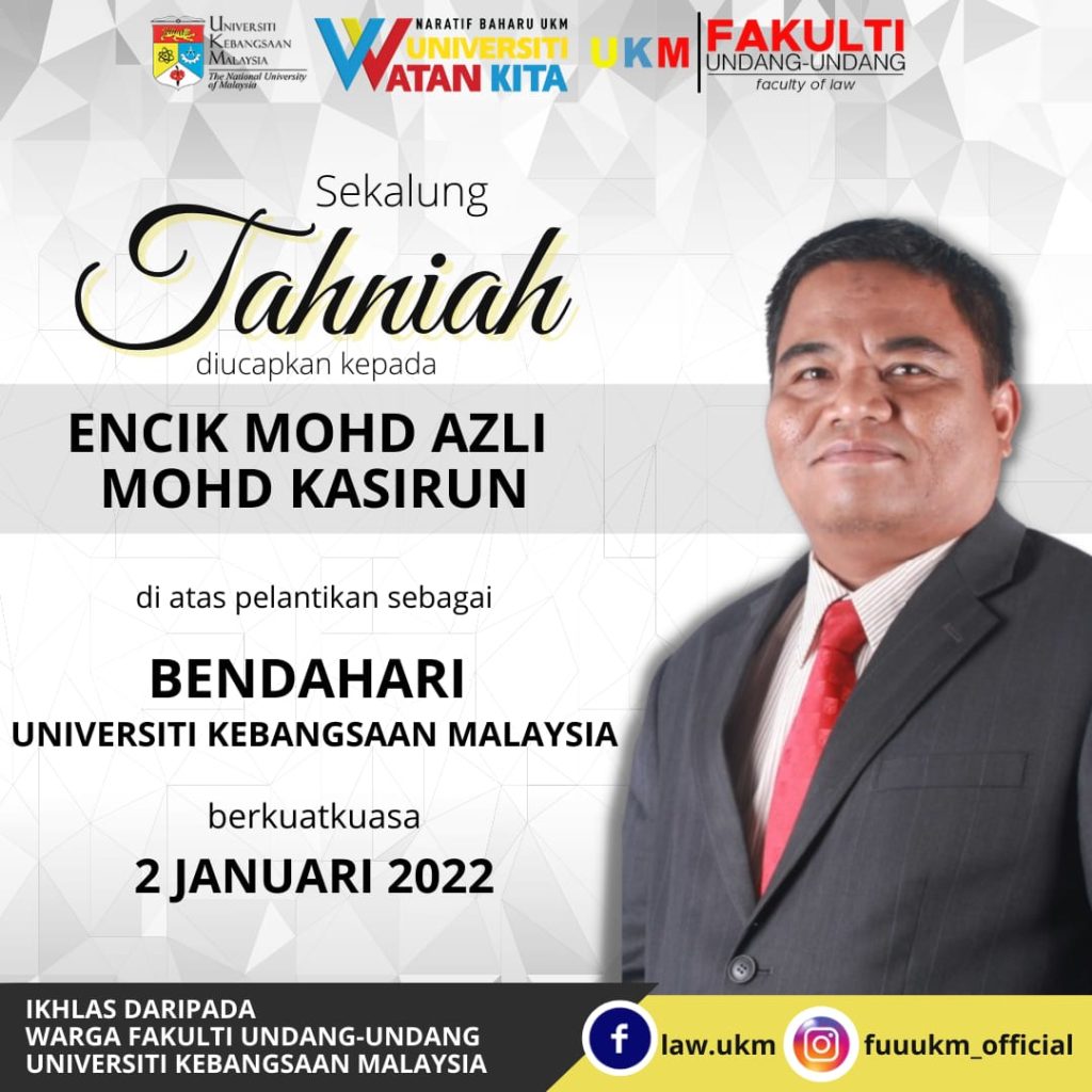 Sekalung Tahniah diucapkan kepada Encik Mohd Azli Mohd Kasirun di atas ...