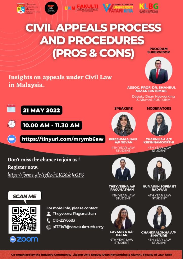 REGISTRATION FOR “CIVIL APPEALS PROCESS AND PROCEDURES (PROS & CONS ...