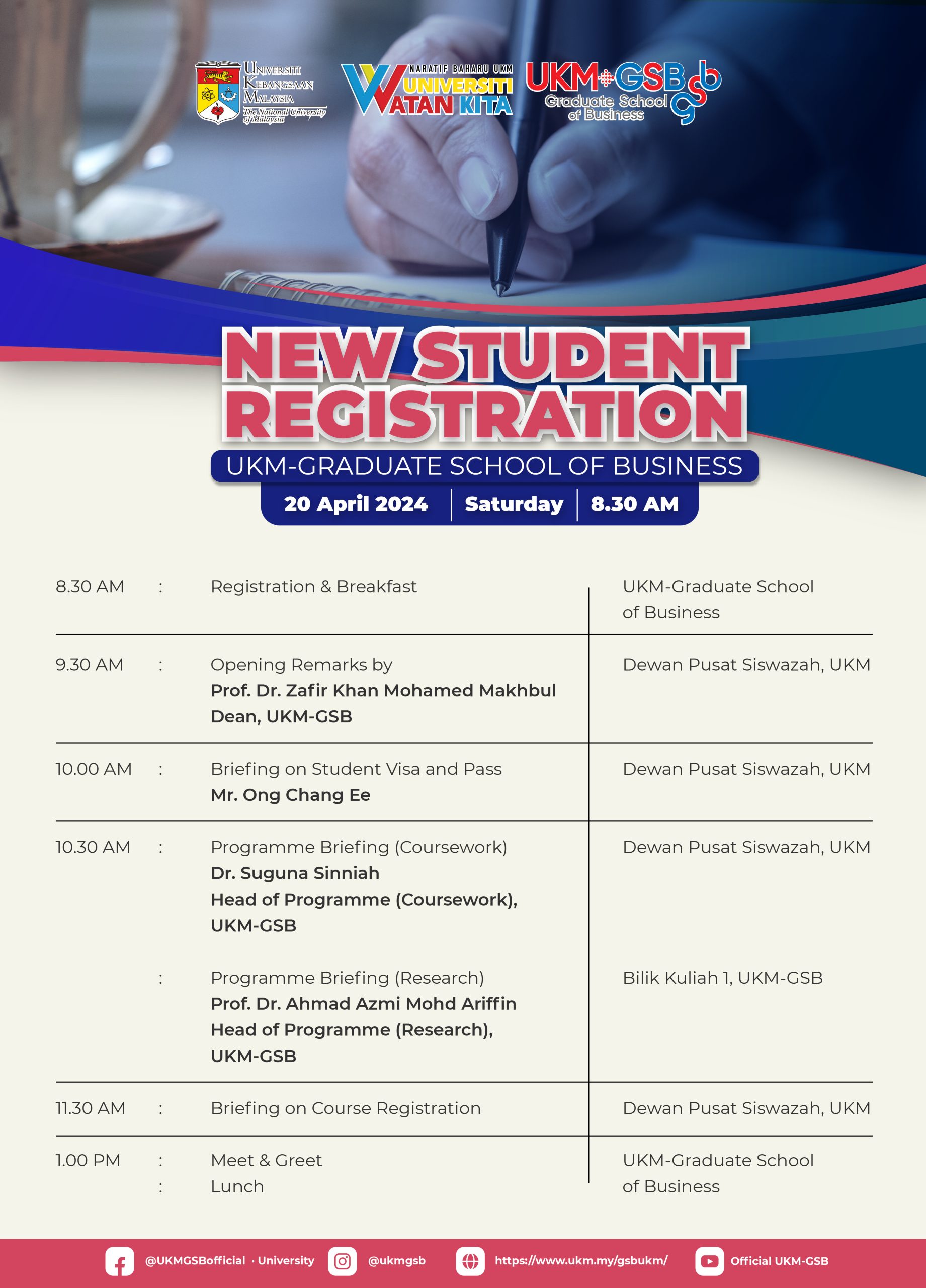 New Students Registration – UKM Graduate School of Business