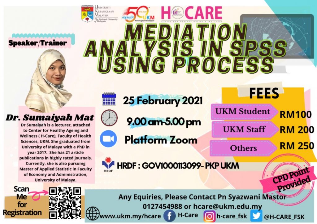 REGISTER NOW: Mediation Analysis in SPSS using PROCESS - H-CARE