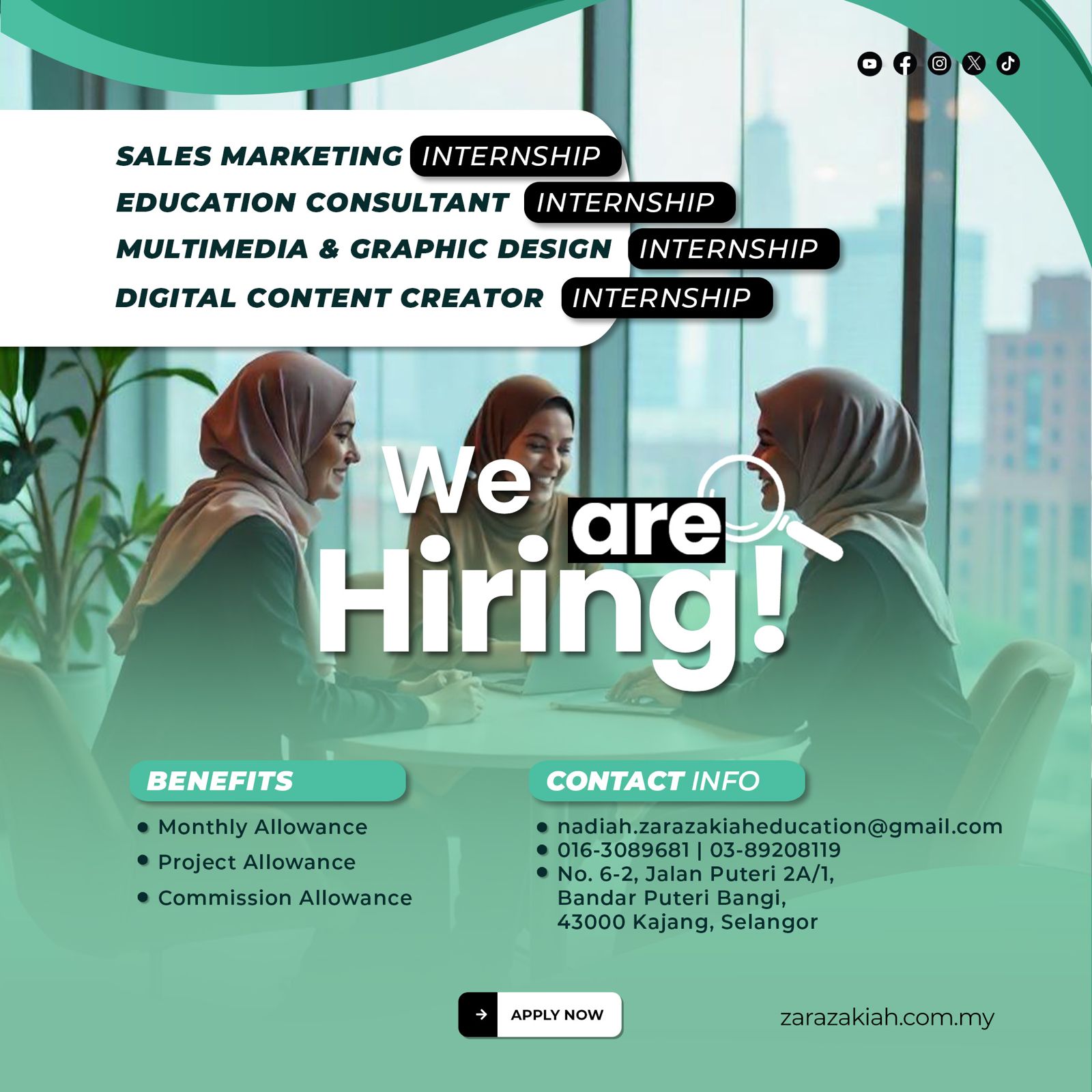 INTERNSHIP OPPORTUNITIES AT ZARA ZAKIAH EDUCATION SDN. BHD. – Pusat ...
