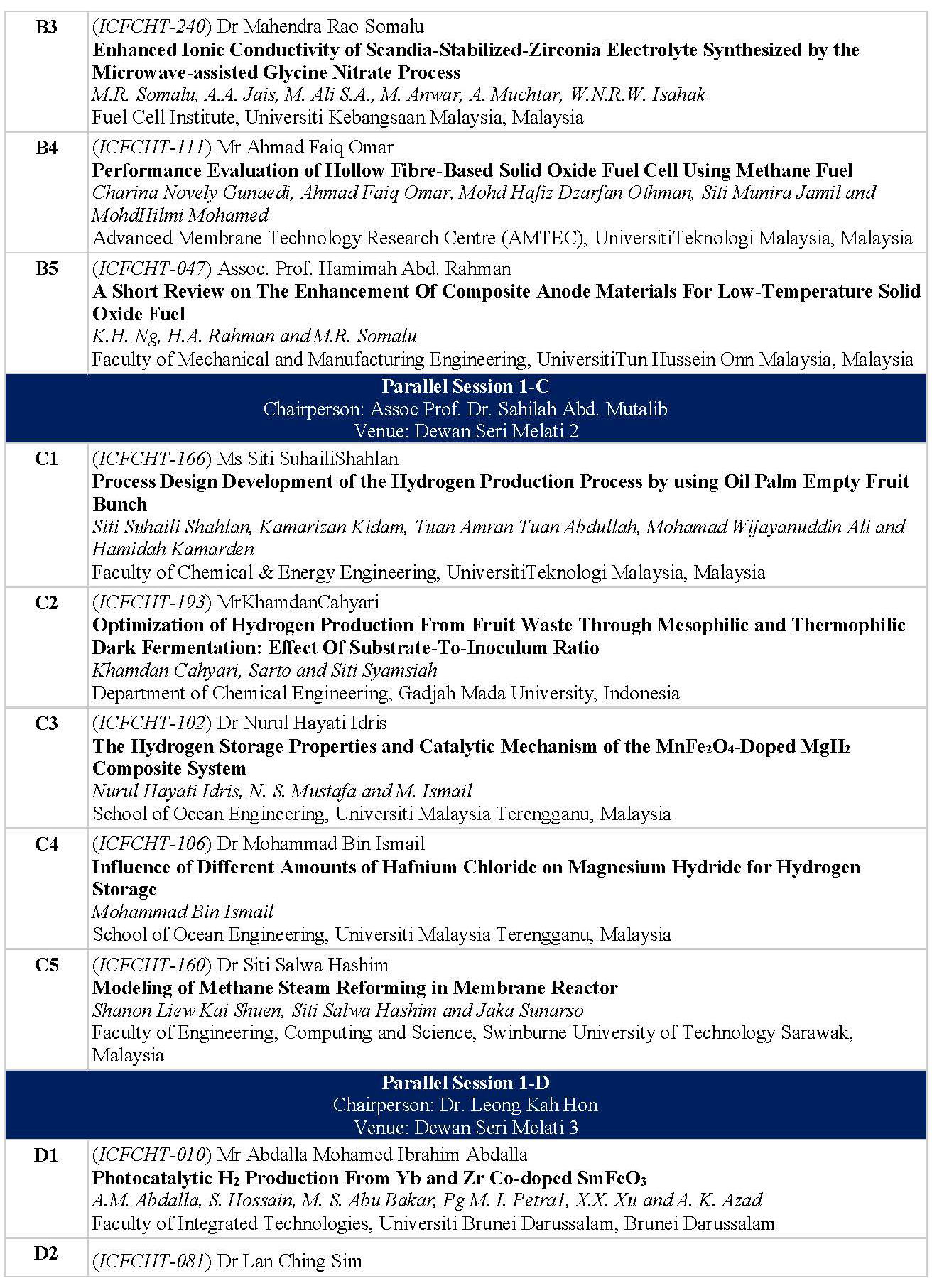 Conference Program | 6th ICFCHT 2017