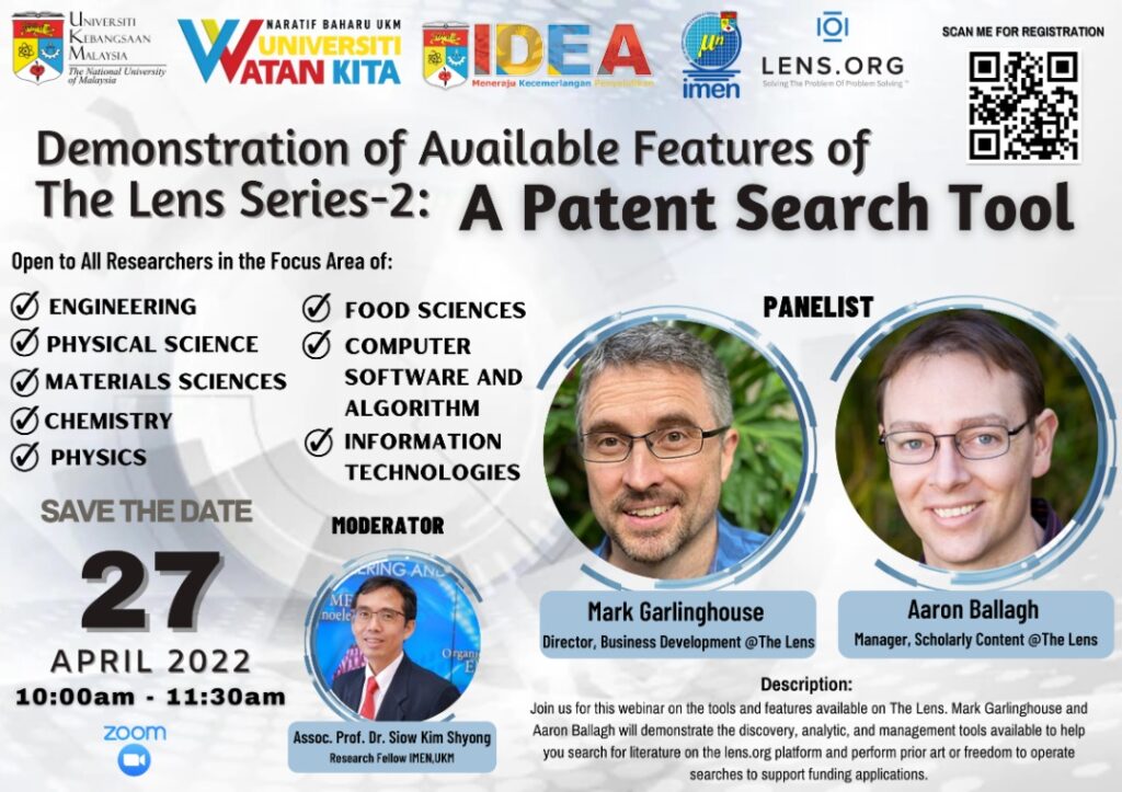 Demonstration of Available Features of The Lens: A Patent Search Tool ...
