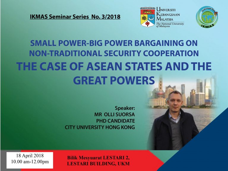 IKMAS Seminar Series No. 3/2018 | Institute of Malaysian and ...