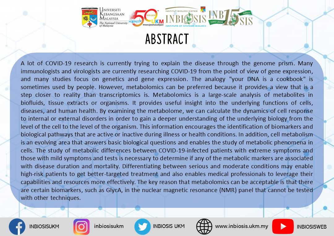 INBIOSIS Webinar Lecture Series 4/2020 | Institut Biologi Sistem