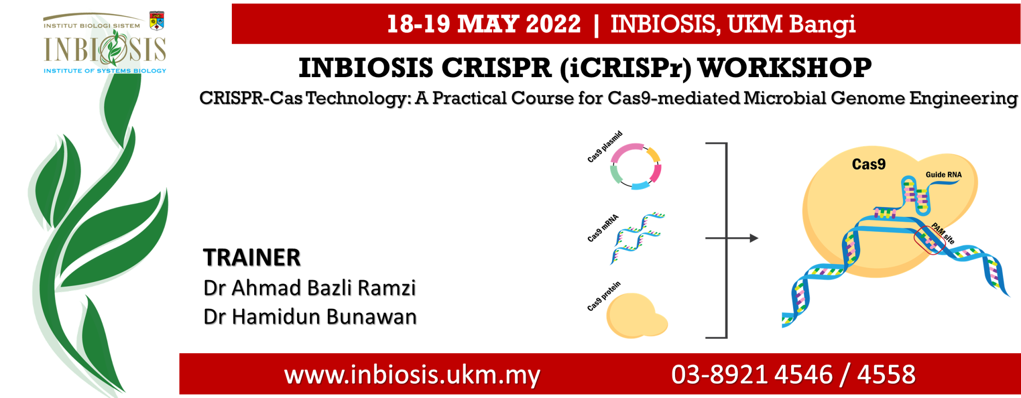 INBIOSIS Workshop Series 2022 – CRISPR | Institut Biologi Sistem
