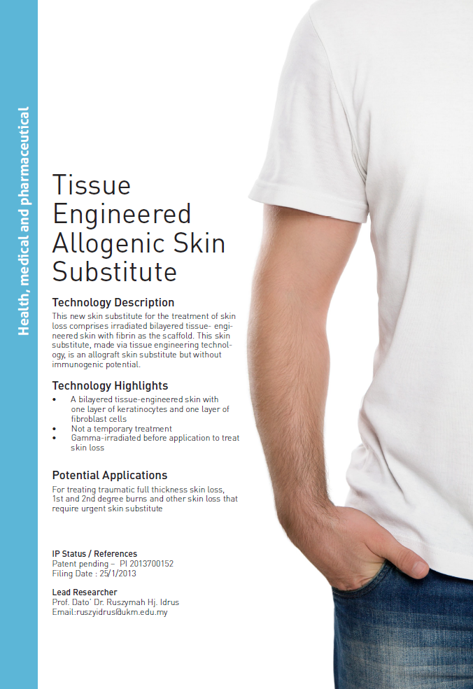 Tissue Engineered Allogenic Skin Substitute | Centre for Innovation ...