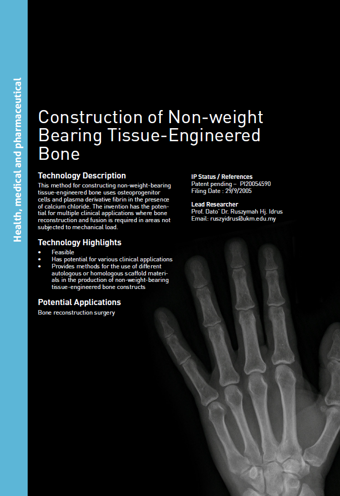 Construction of Non-weight Bearing Tissue-Engineered Bone | Centre for ...