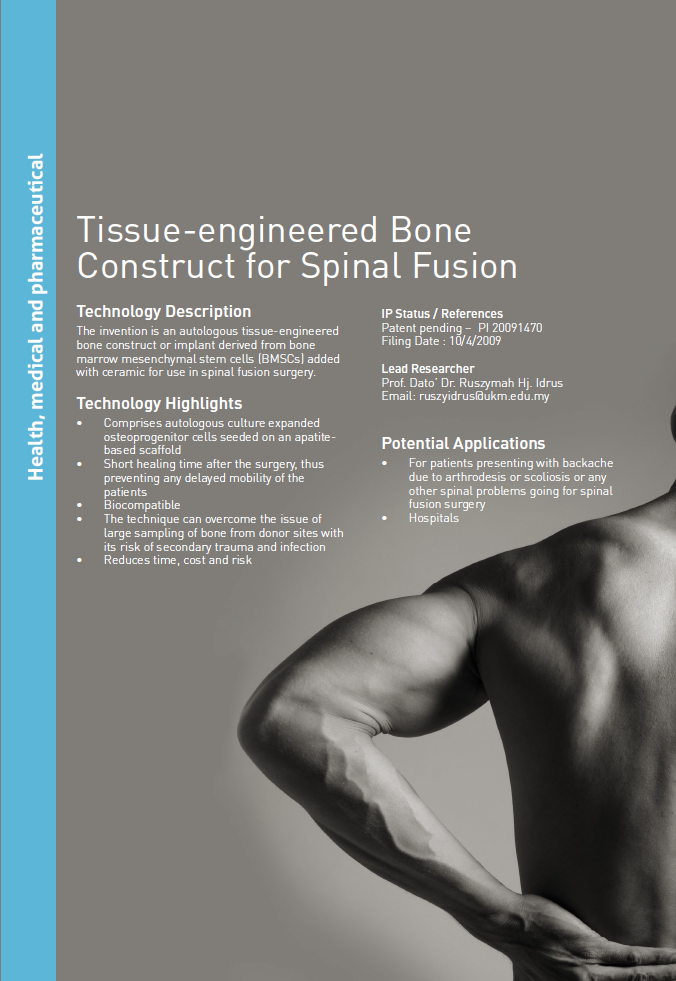 Tissue-engineered Bone Construct for Spinal Fusion | Centre for ...