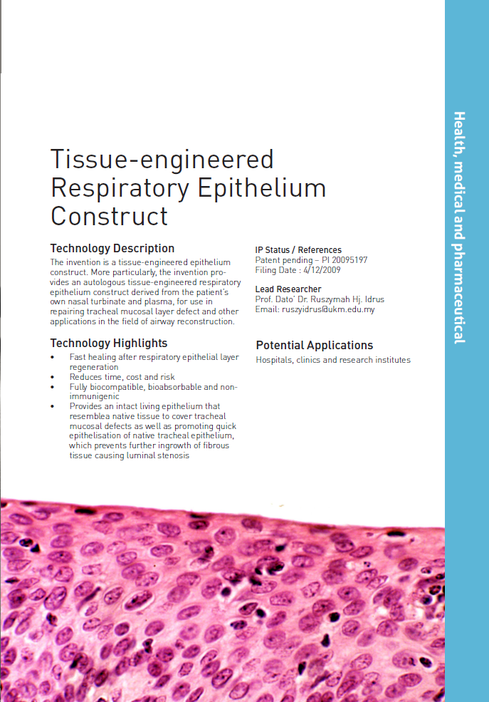 Tissue-engineered Respiratory Epithelium Construct | Centre for ...