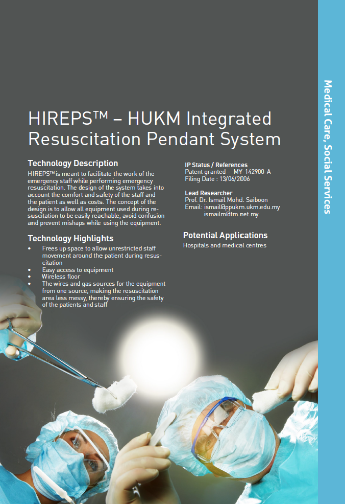 HIREPS™ – HUKM Integrated Resuscitation Pendant System | Centre for ...