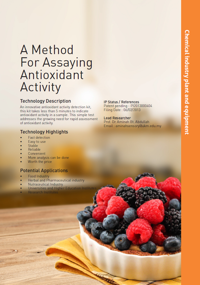 A Method for Assaying Antioxidant Activity | Centre for Innovation ...