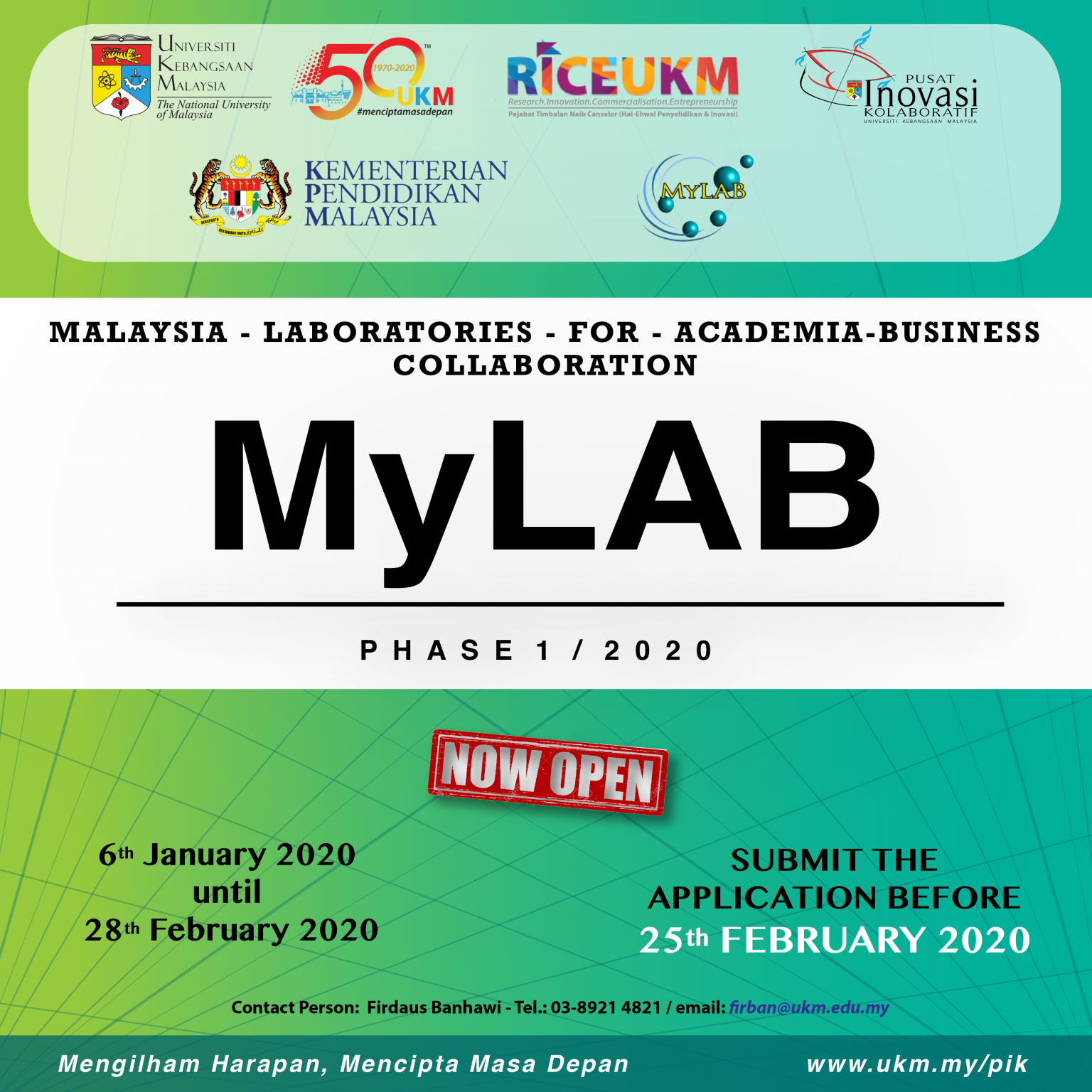 Pembukaan Permohonan Geran KPM: Malaysia Laboratories for Academia ...