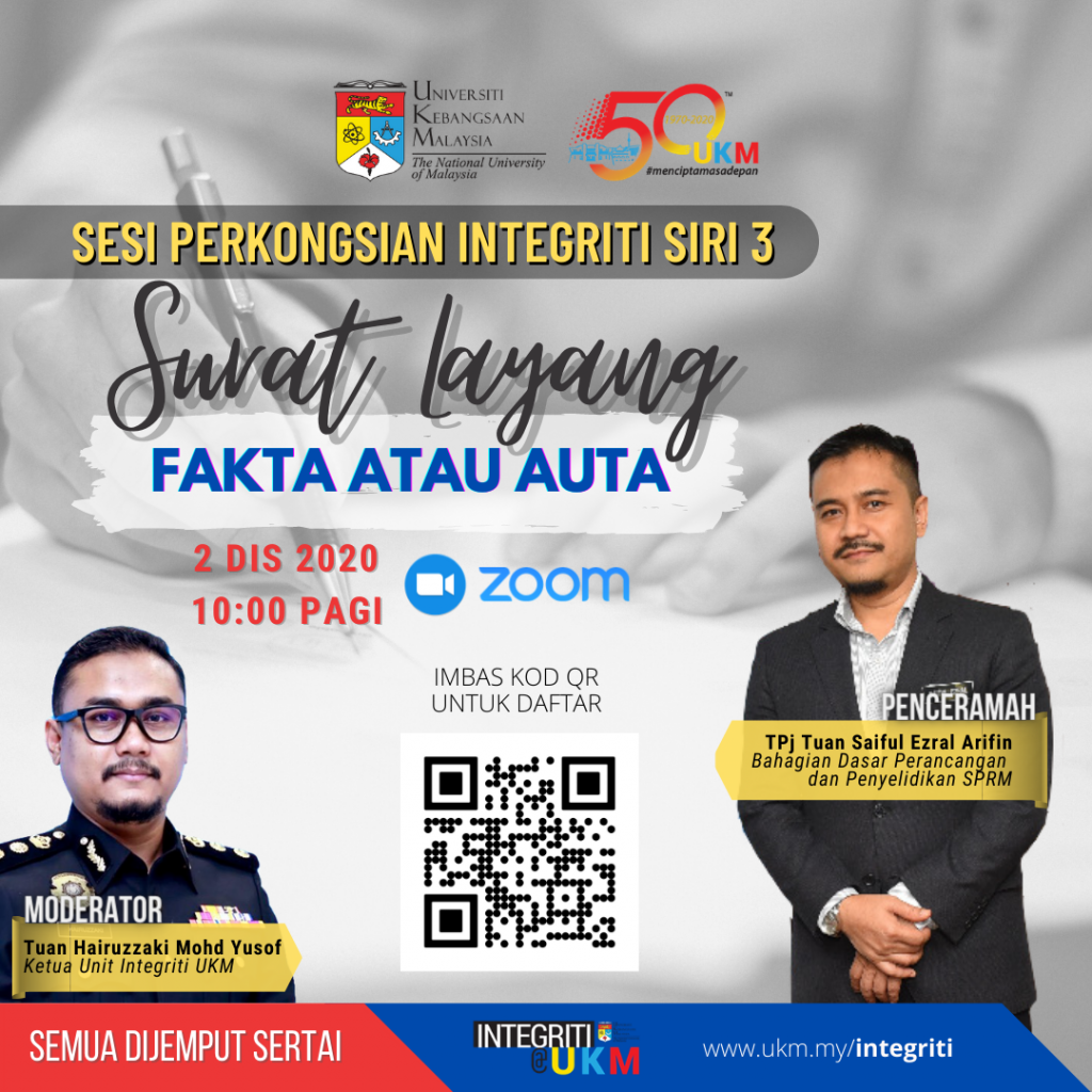 Bicara Integriti Siri 1/2024: Etika & Integriti 3P (Penyelidikan, Penerbitan dan Penyeliaan ...
