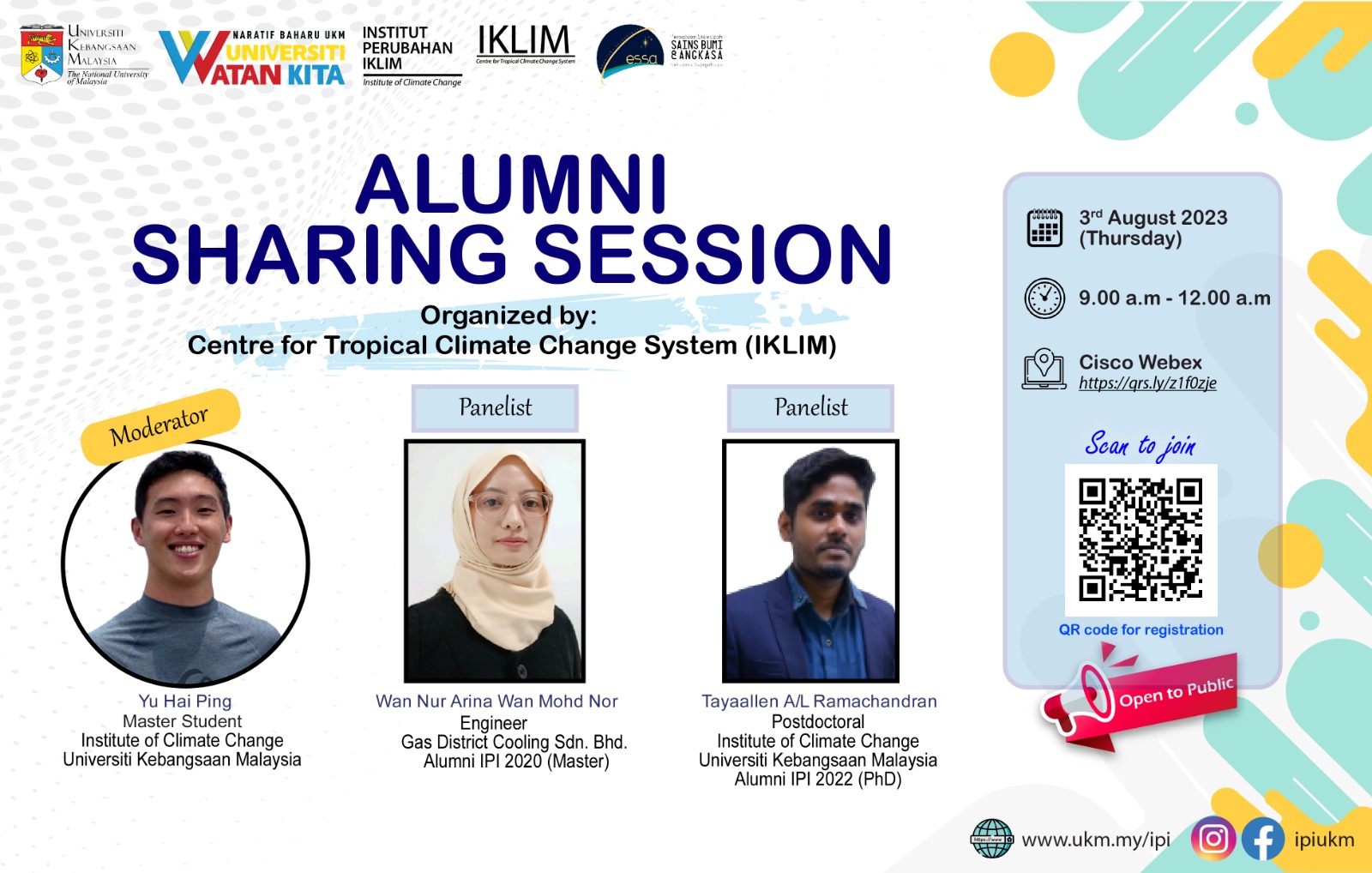 Alumni Sharing Session – Institut Perubahan Iklim