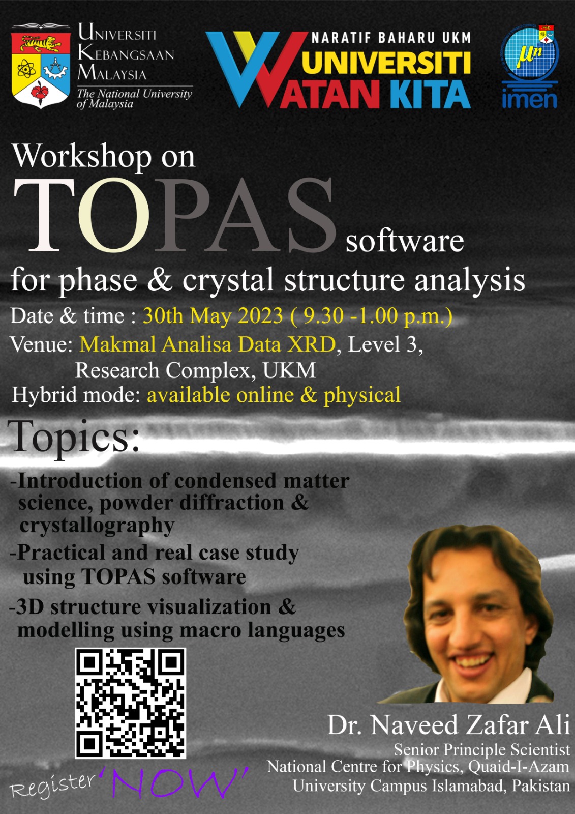 WORKSHOP ON TOPAS SOFTWARE FOR PHASE & CRYSTAL STRUCTURE ANALYSIS, IMEN ...
