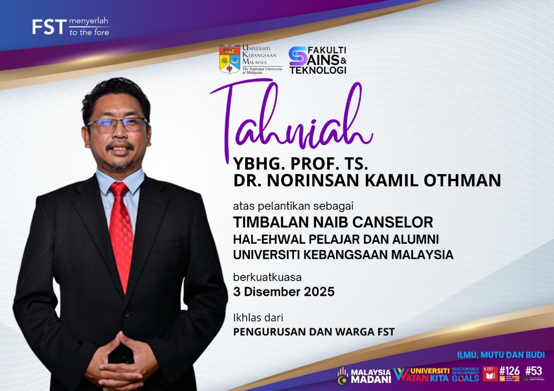 Tahniah diucapkan kepada Prof. Ts. Dr. Norinsan Kamil Othman atas ...
