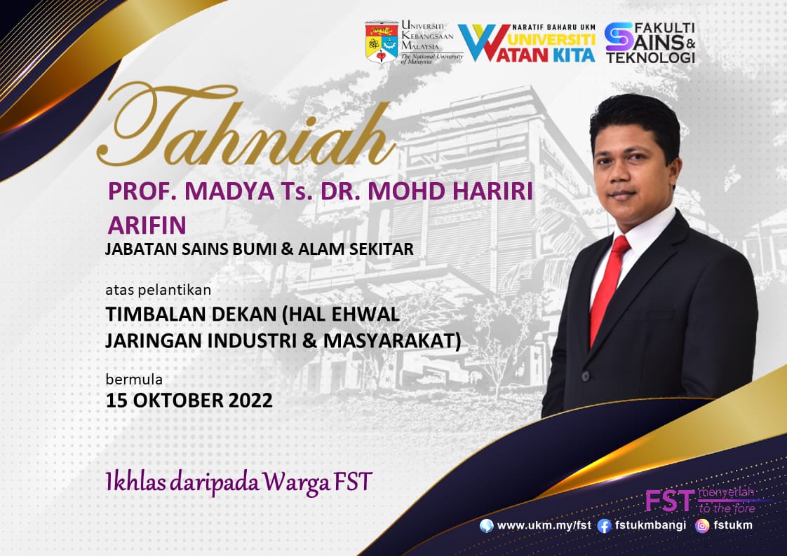 Tahniah Prof. Madya. Ts. Dr. Mohd Hariri Arifin di atas pelantikan ...