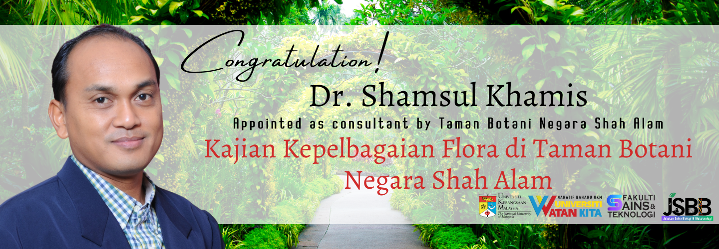 Congratulation to Dr Shamsul Khamis | Faculty of Science & Technology