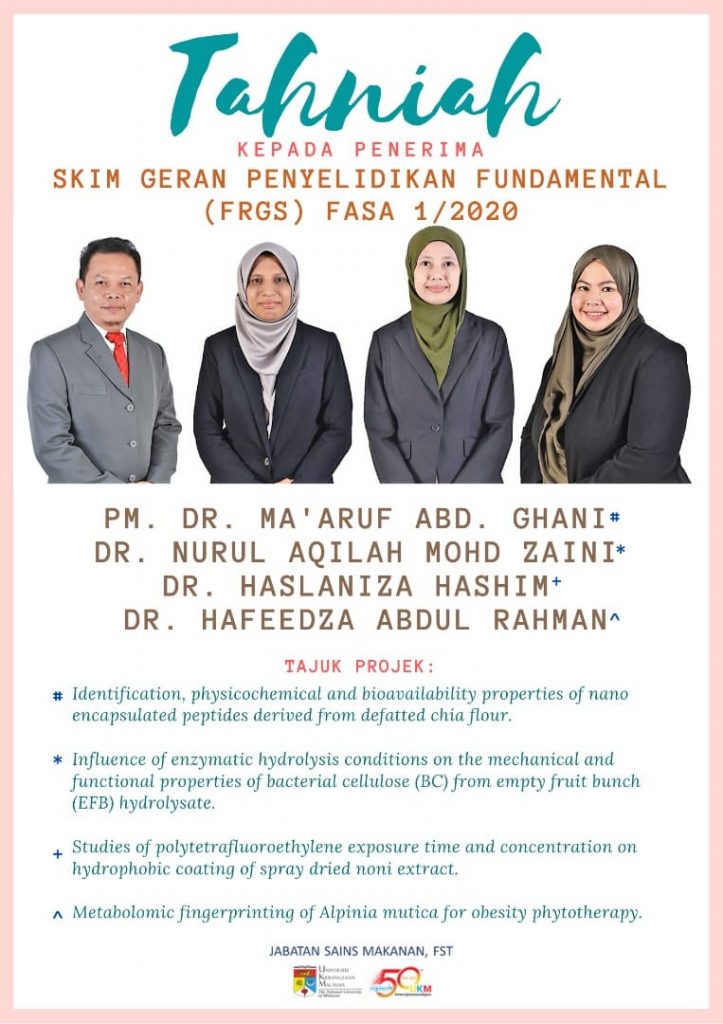 Tahniah penerima Fundamental Research Grant Scheme (FRGS), Kementerian ...
