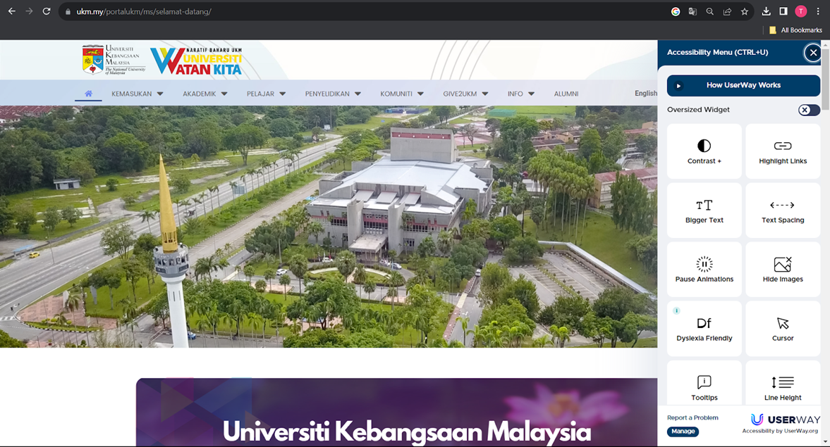 Setting and Infrastructure (SI) – Sustainability@UKM