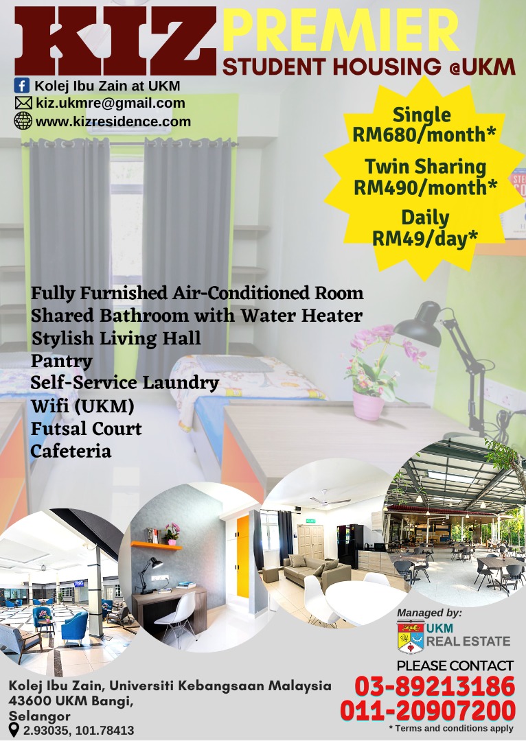 Tempahan – Kolej Ibu Zain (KIZ) UKM