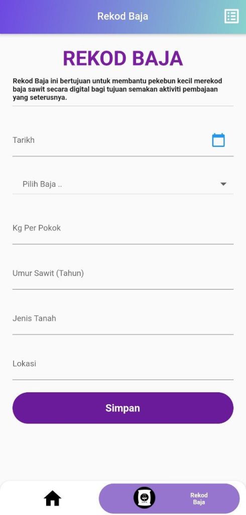 Baja Sawit Application – MPOB-UKM ENDOWMENT CHAIR