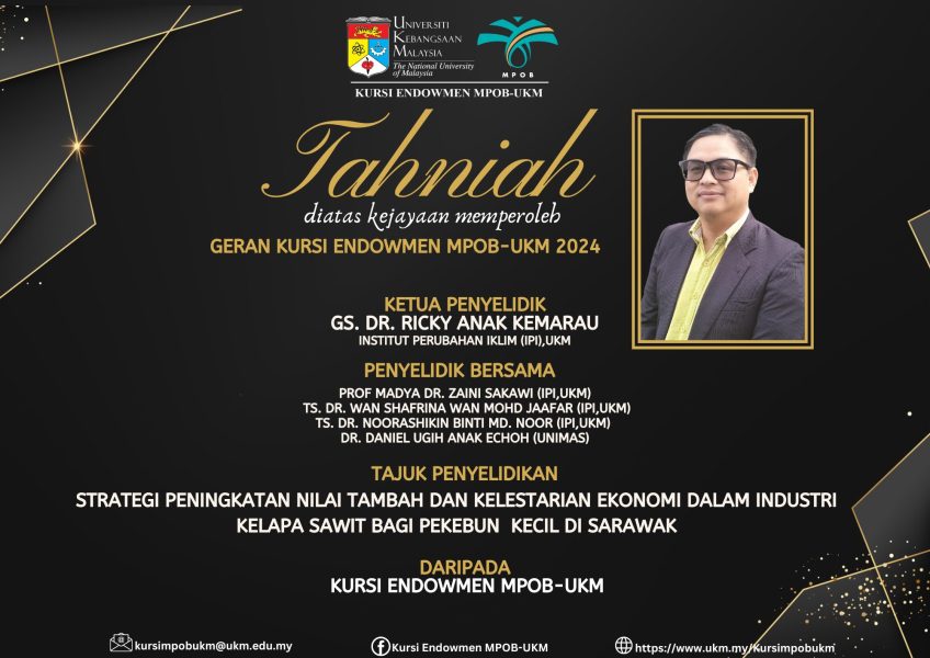 Congratulations to all of the Recipients of the MPOB-UKM Research Grant ...