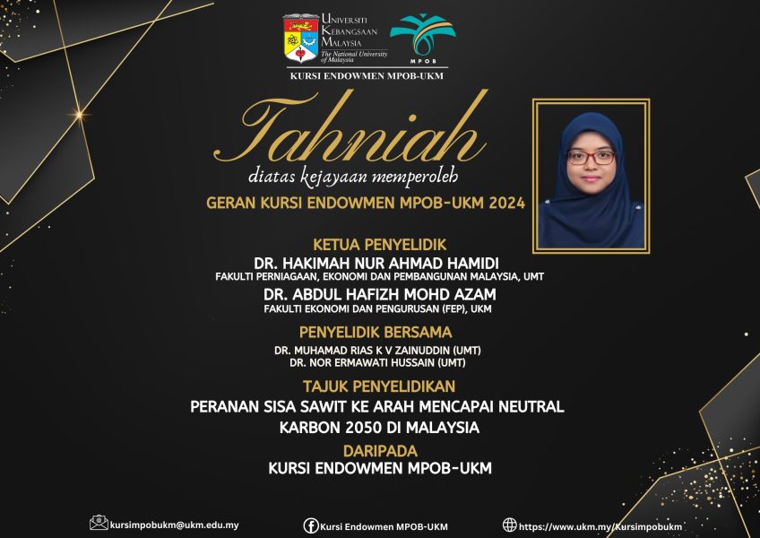 Congratulations to all of the Recipients of the MPOB-UKM Research Grant ...
