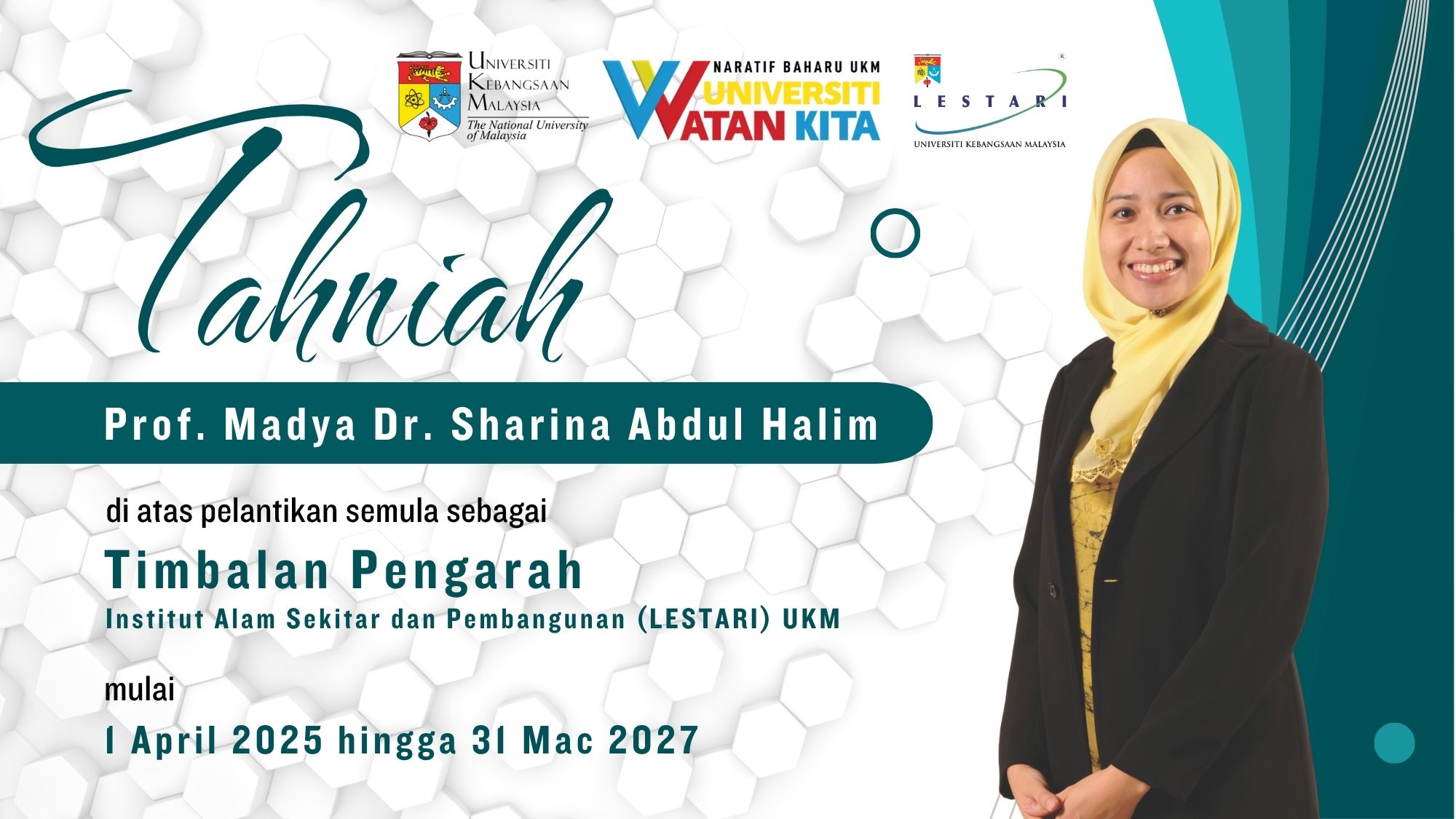 Syabas dan Tahniah, PM Dr. Sharina. | LESTARI UKM
